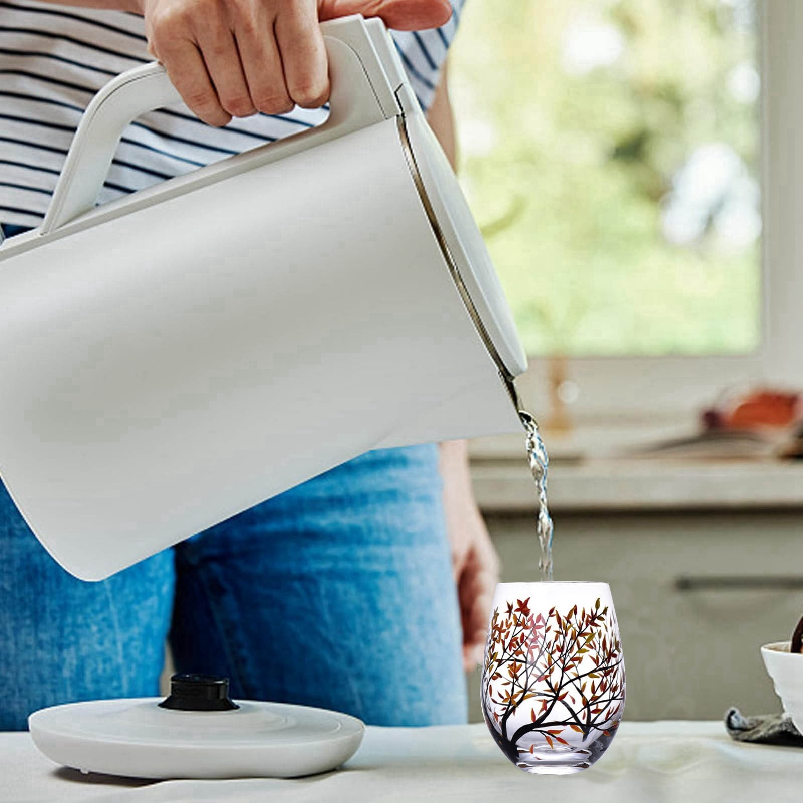 Summer 2024 Four Seasons Tree Glasses Hand Painted Art Glasses Hand ...