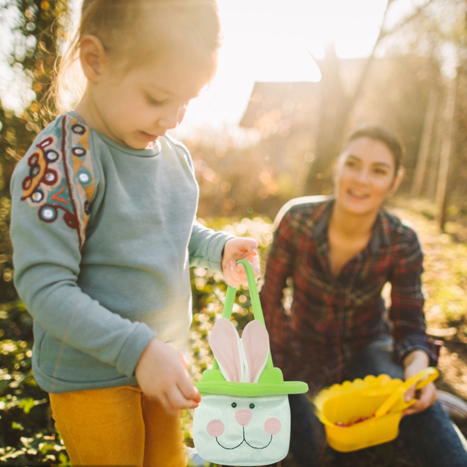 Summer 2024 Very Cute Easter Rabbit Cloth Bunny Basket Candy Eggs ...