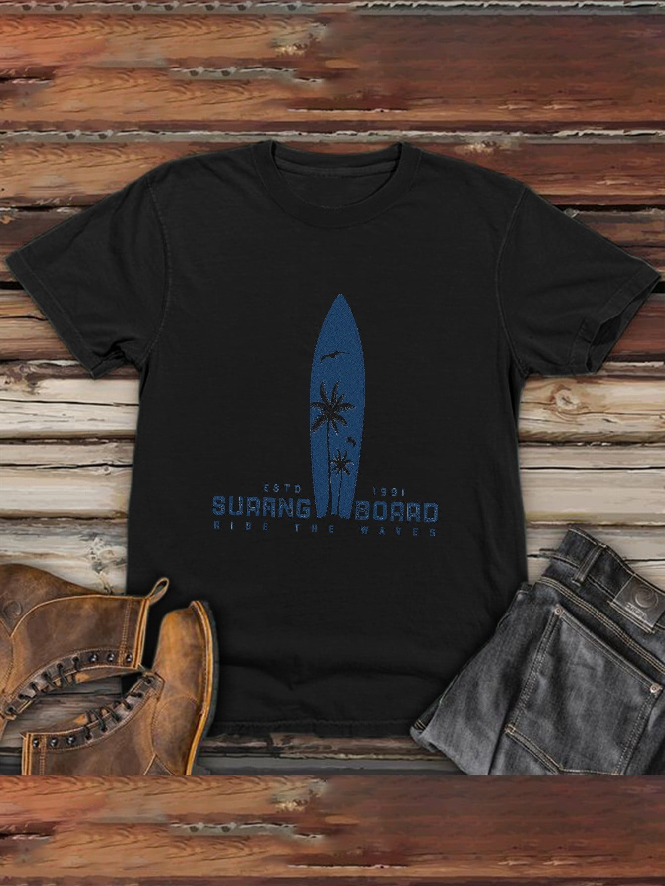 [Summer 2025 Exclusive T-shirt]-For Men Short Sleeve SURFING BOARD ...