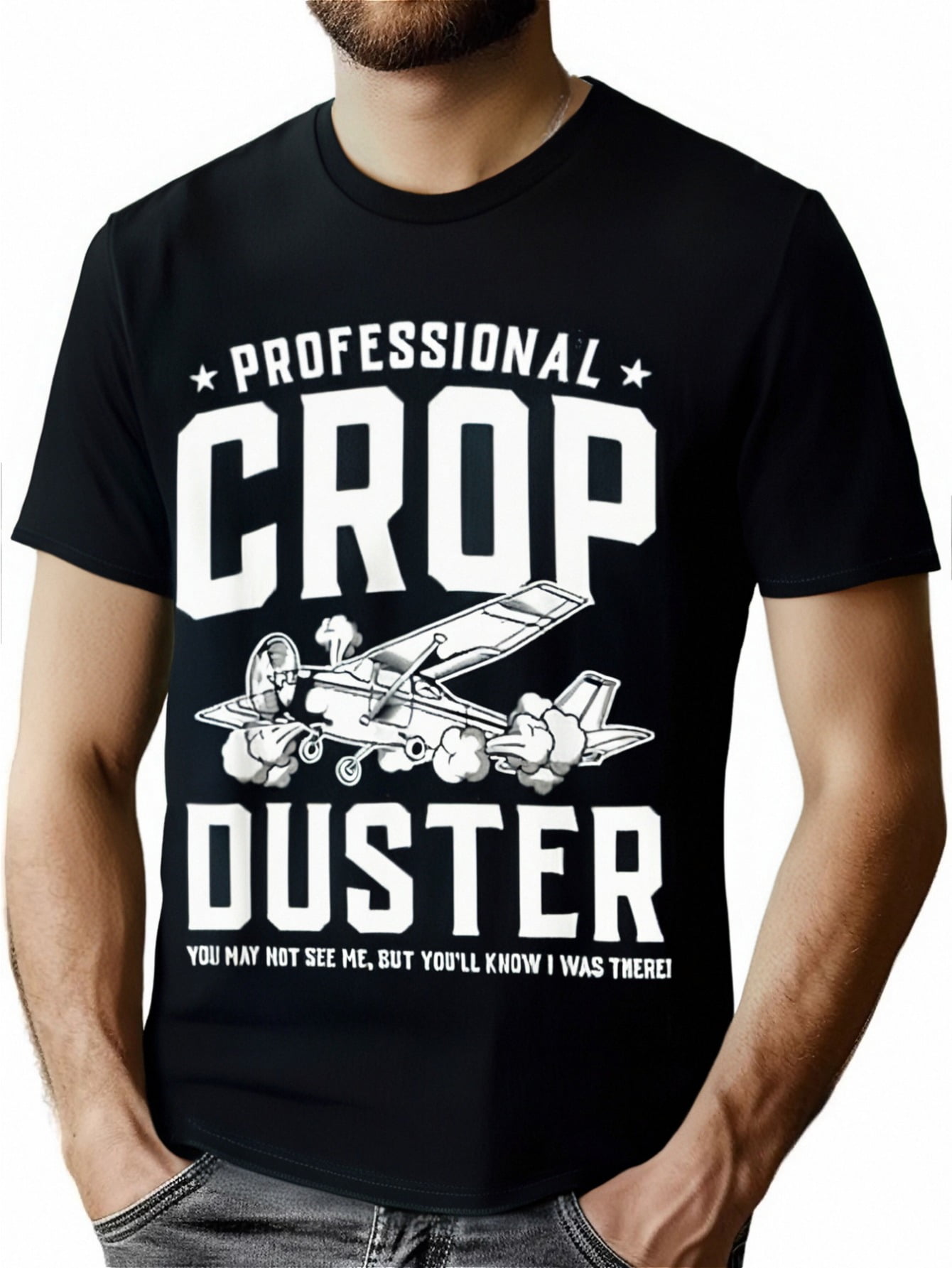 [Summer 2025 Exclusive T-shirt]-[Funny Farting Crop Duster] 100% Cotton ...