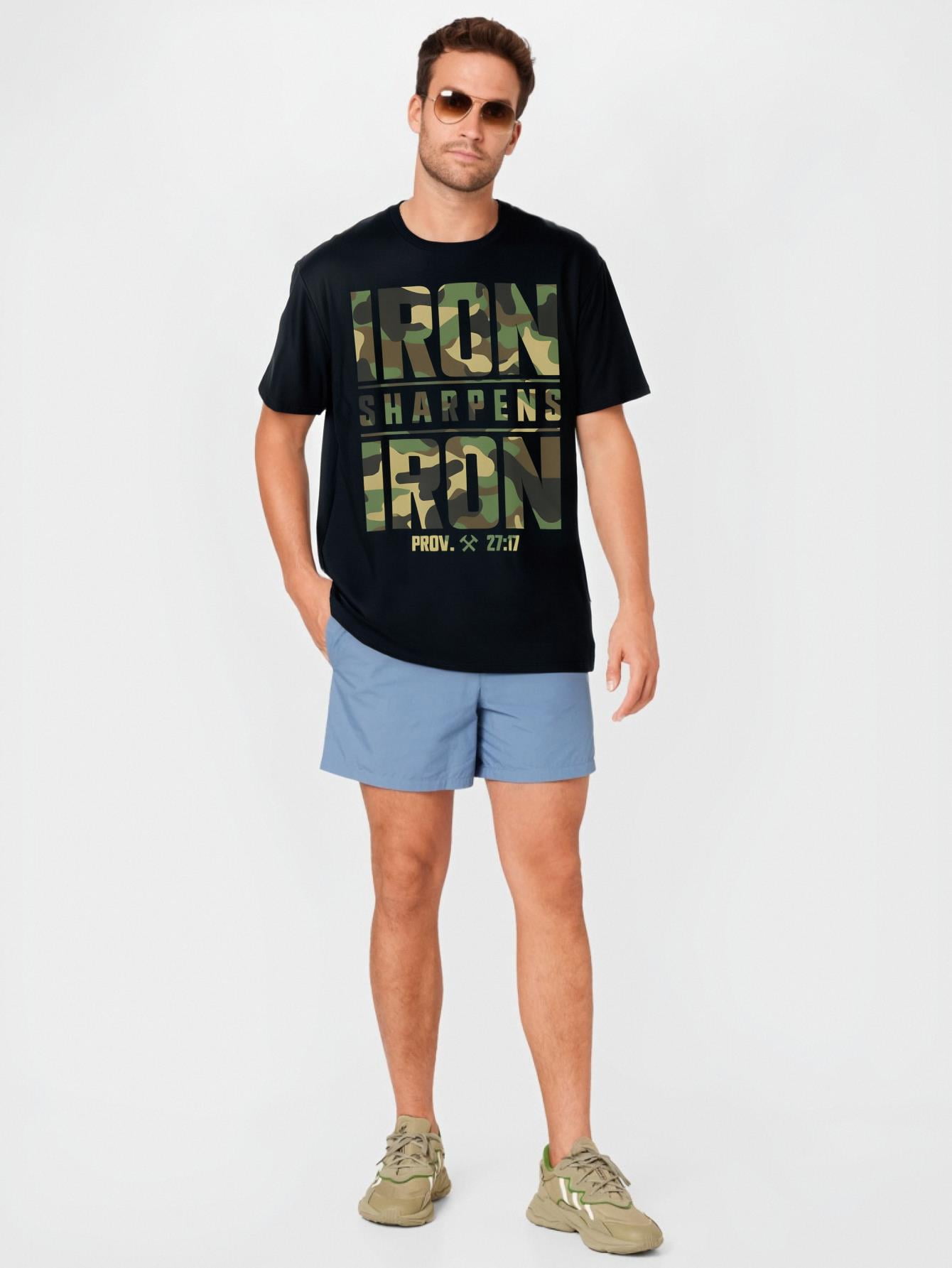 [Summer 2025 Exclusive T-shirt]-Iron Sharpens Iron Christian Men Camo ...