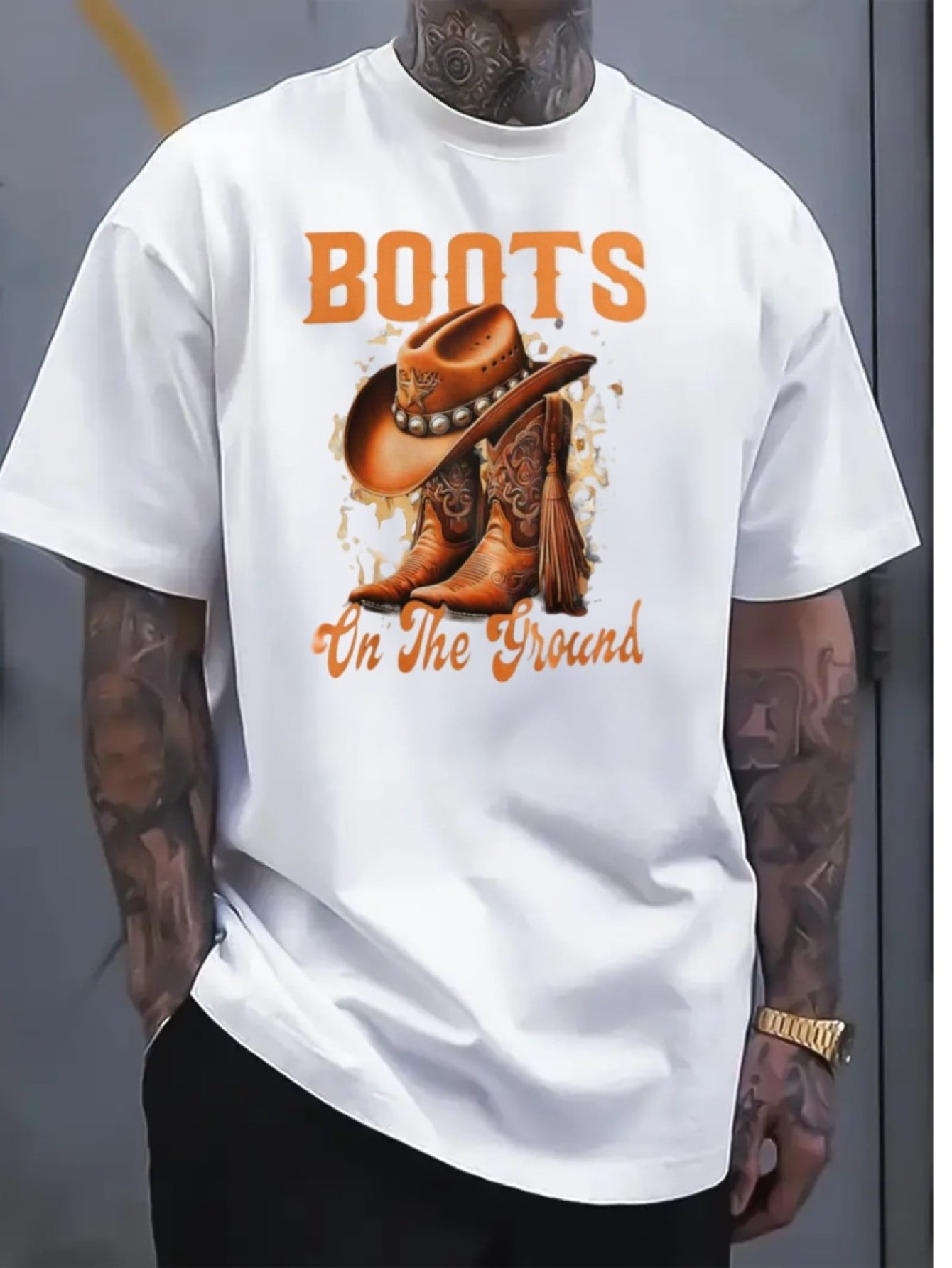 [Summer 2025 Exclusive T-shirt]-Men's Western Cowboy Boots Graphic T ...