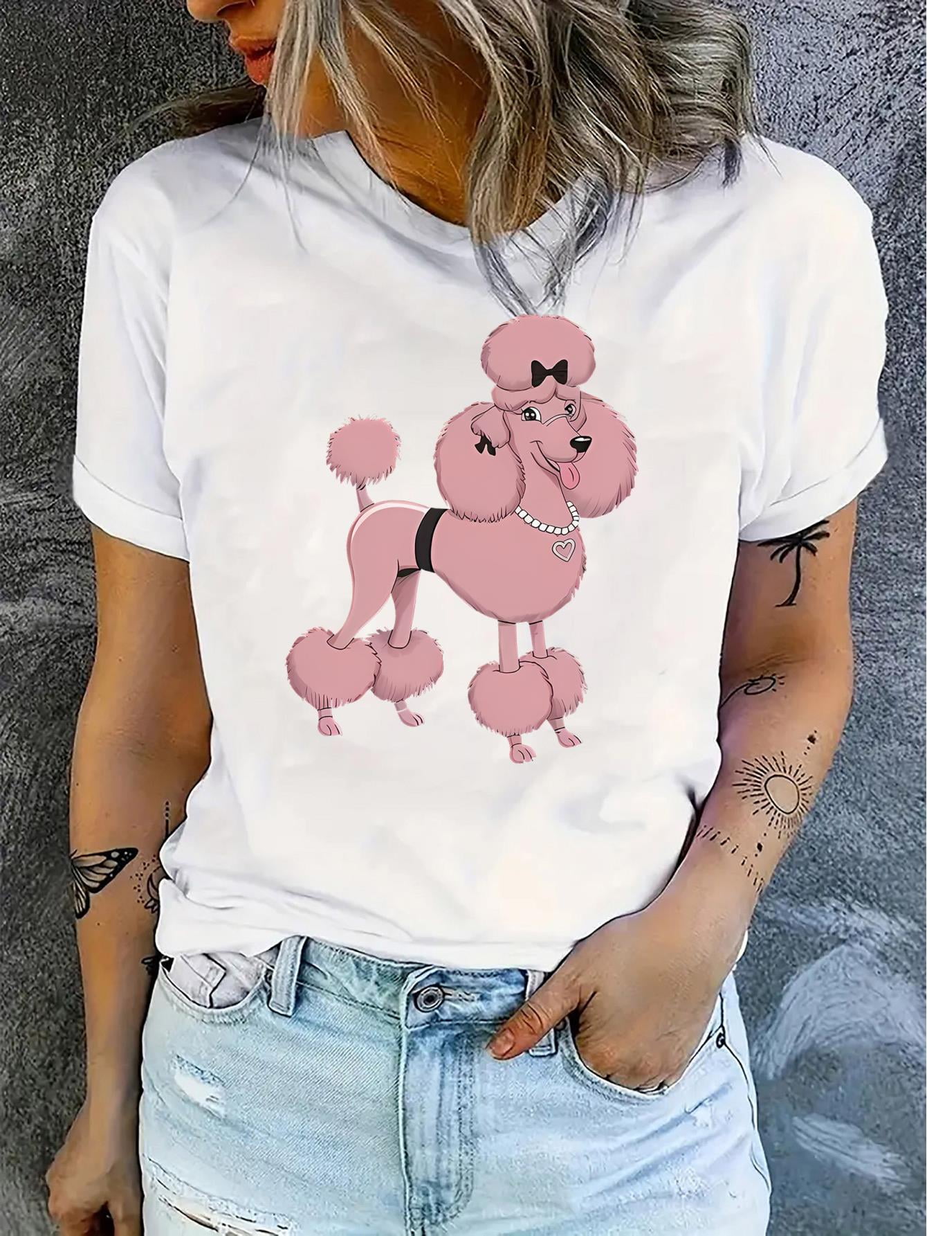 [Summer 2025 Exclusive T-shirt]-Women's Cute Puppy Print T-Shirt ...