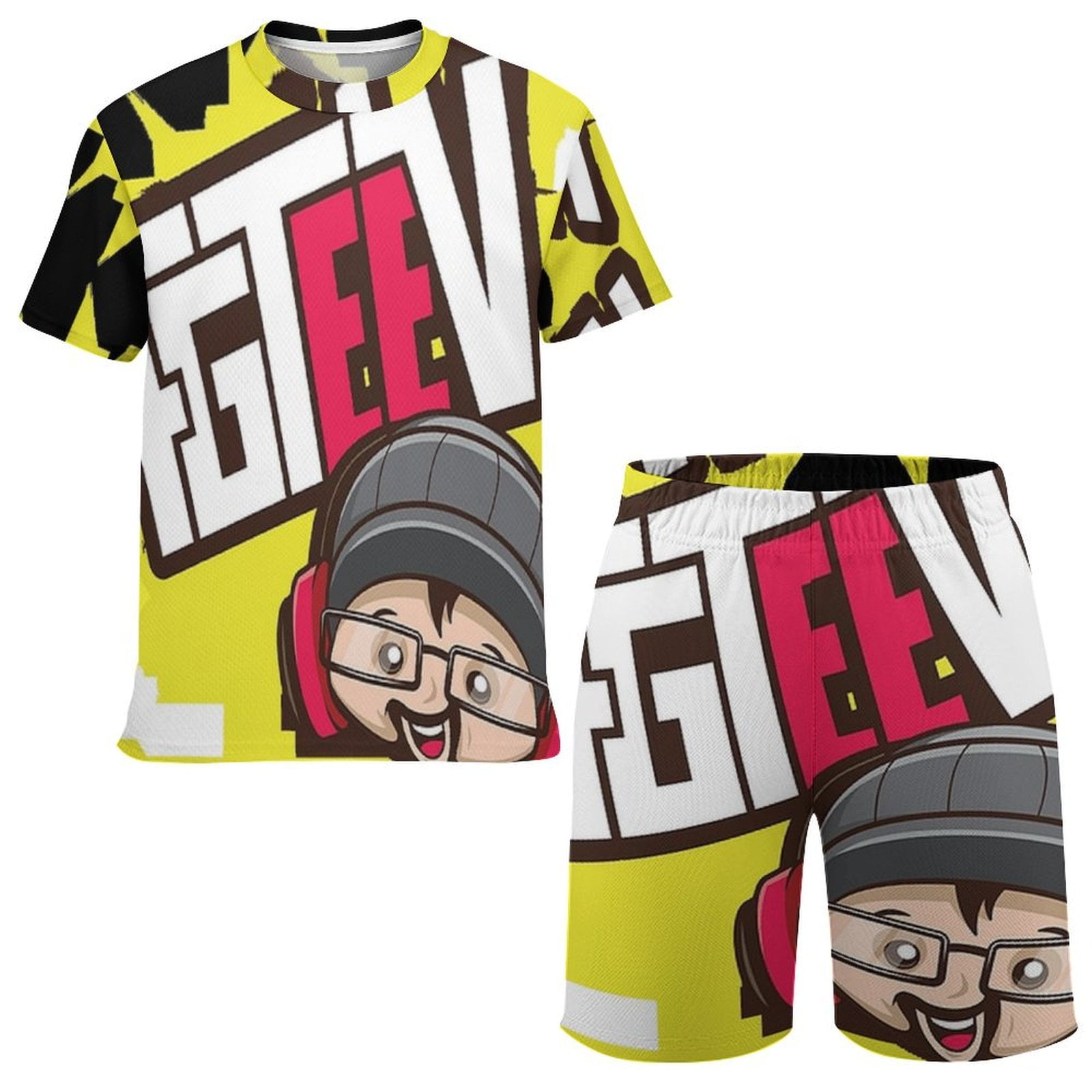 Summer Activewear Fgteev Children T-Shirt Suits And Shorts Set For ...