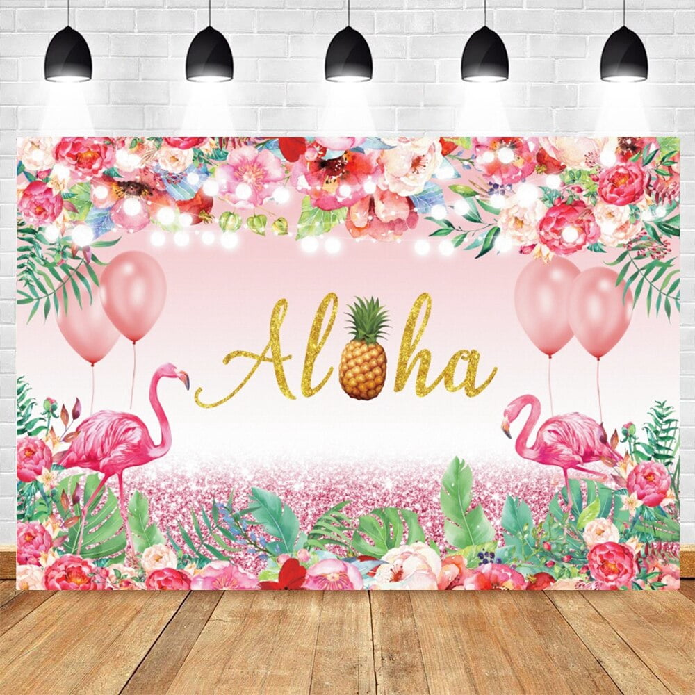 Summer Aloha Hawaii Photography Backdrop Luau Party Tropical Flower ...