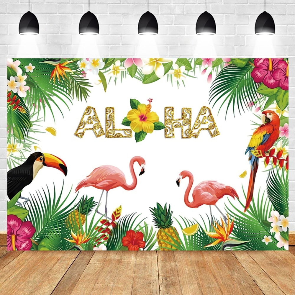 Summer Aloha Hawaii Photography Backdrop Luau Party Tropical Flower ...