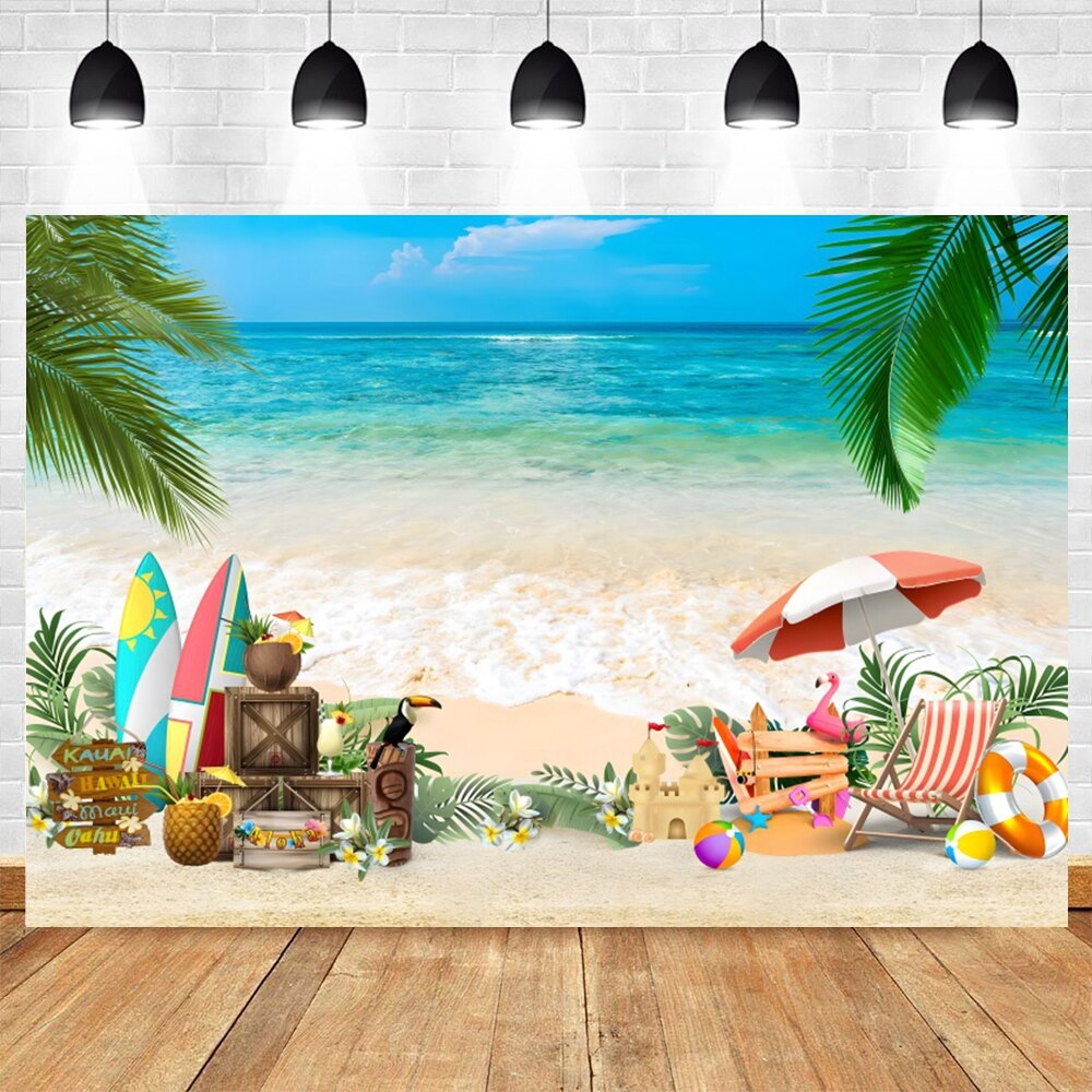 Summer Aloha Hawaii Photography Backdrop Luau Party Tropical Flower ...