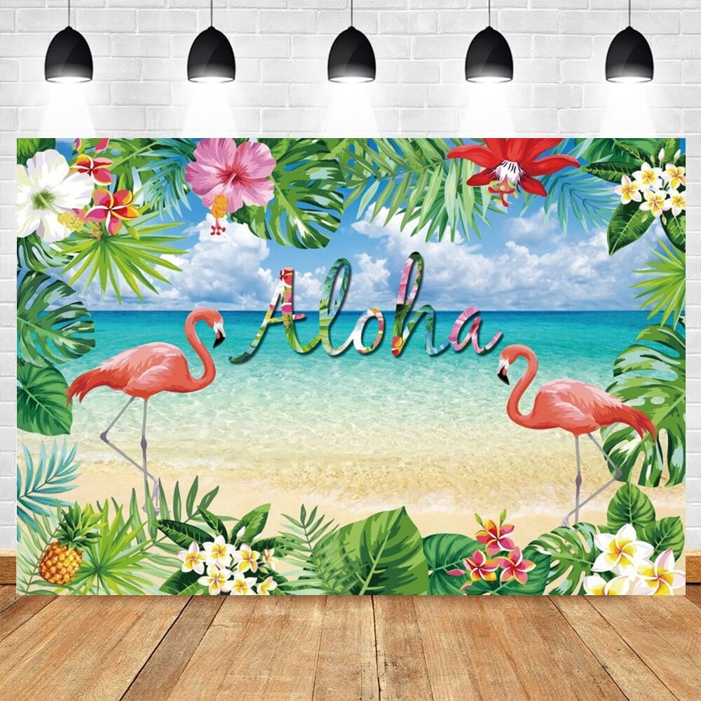 Summer Aloha Hawaii Photography Backdrop Luau Party Tropical Flower ...