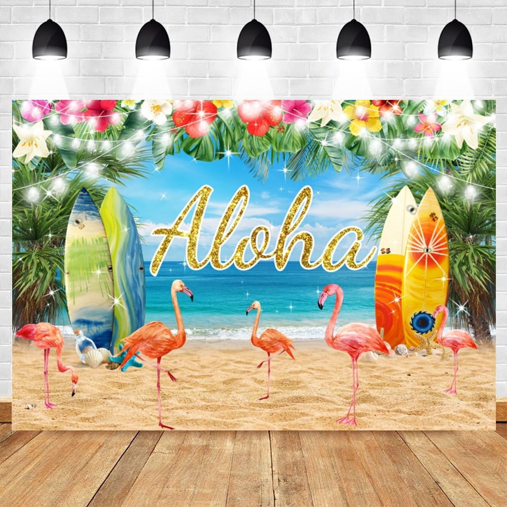Summer Aloha Hawaii Photography Backdrop Luau Party Tropical Flower ...