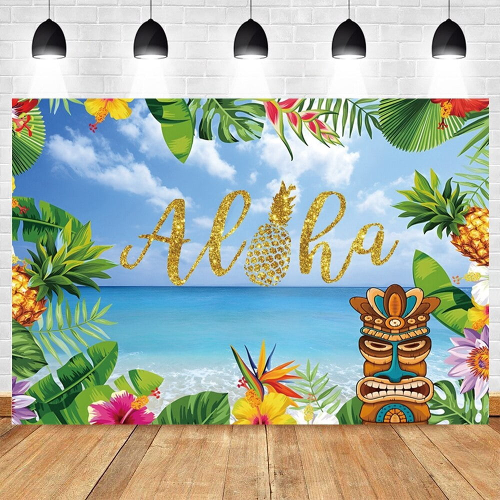Summer Aloha Hawaii Photography Backdrop Luau Party Tropical Flower ...