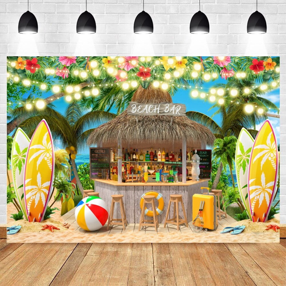 Summer Aloha Hawaii Photography Backdrop Luau Party Tropical Flower ...