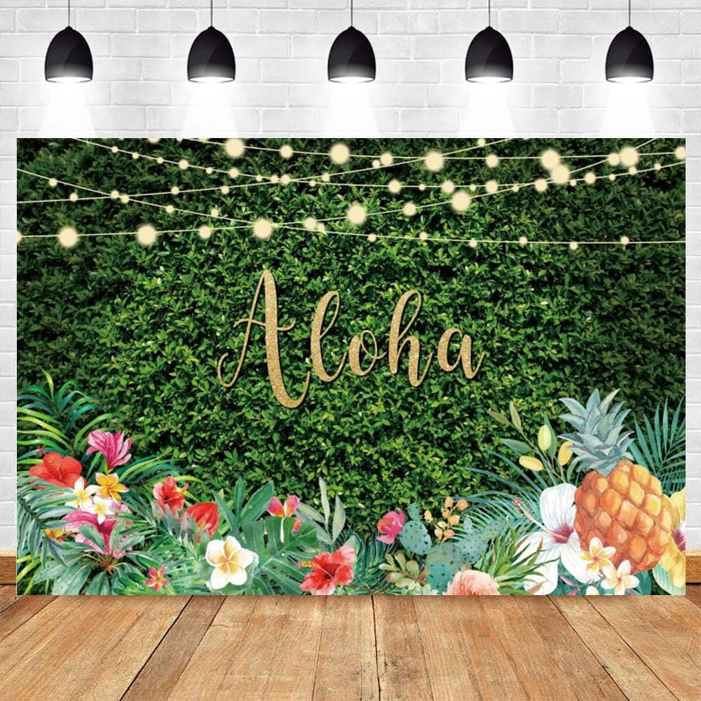 Summer Aloha Hawaii Photography Backdrop Luau Party Tropical Flower ...