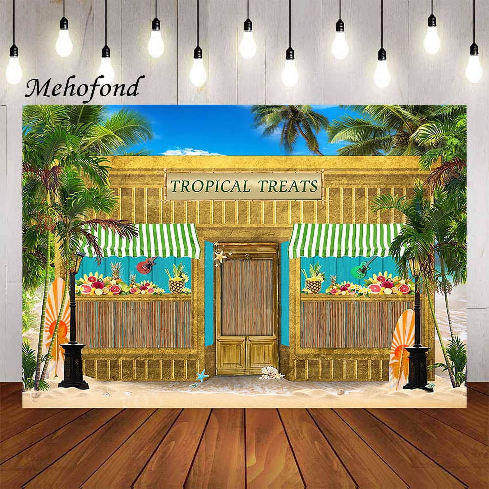 Summer Aloha Hawaiian Beach Tropical Surfboard Kids Birthday Party r ...