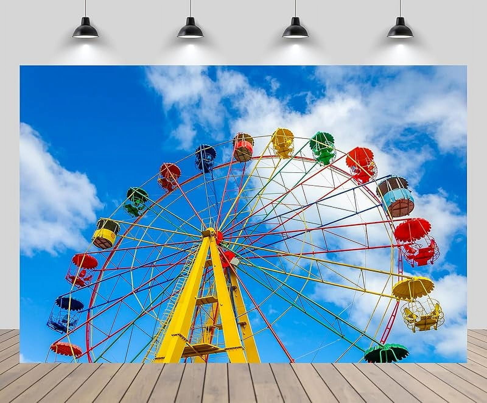 Summer Amusement Park Ferris Wheel Backdrop for Photography Ferris ...