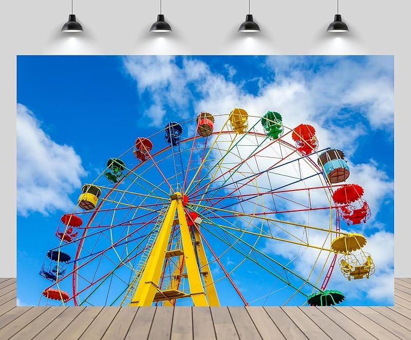 Summer Amusement Park Ferris Wheel Backdrop for Photography Ferris ...