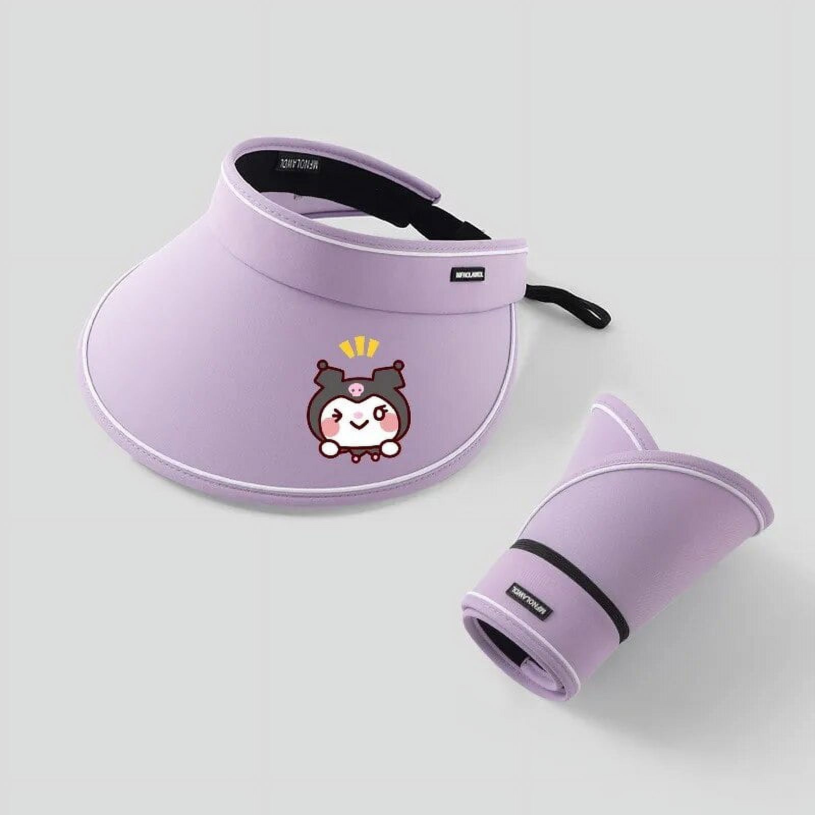 Summer Anime Hello Kitty Sunscreen Hat Cartoon Kuromi Melody Empty Top ...