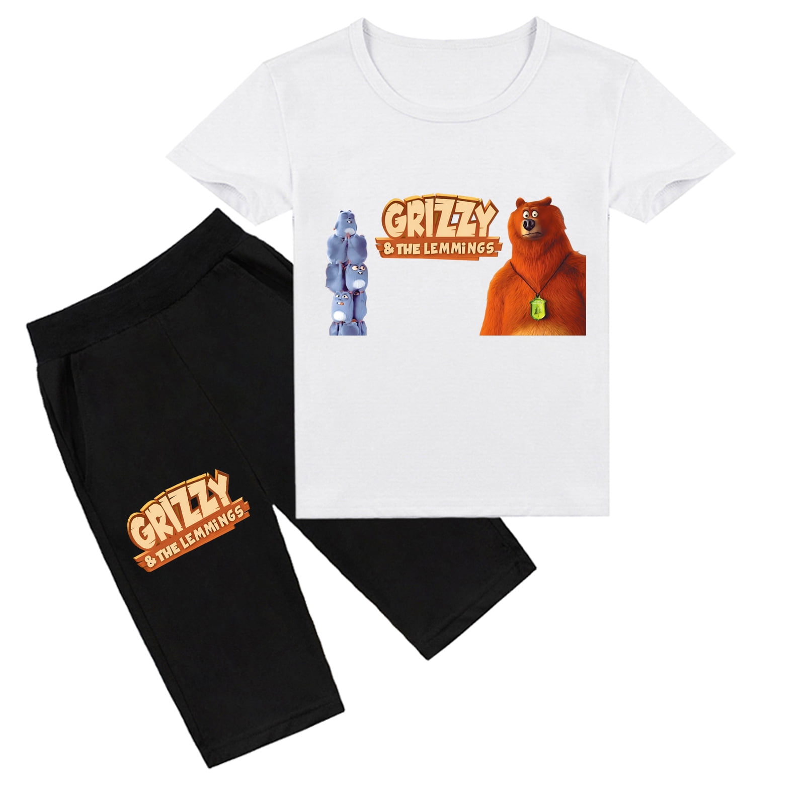 Summer Attire for Little Kids Grizzly and the lemmings Cotton Short ...