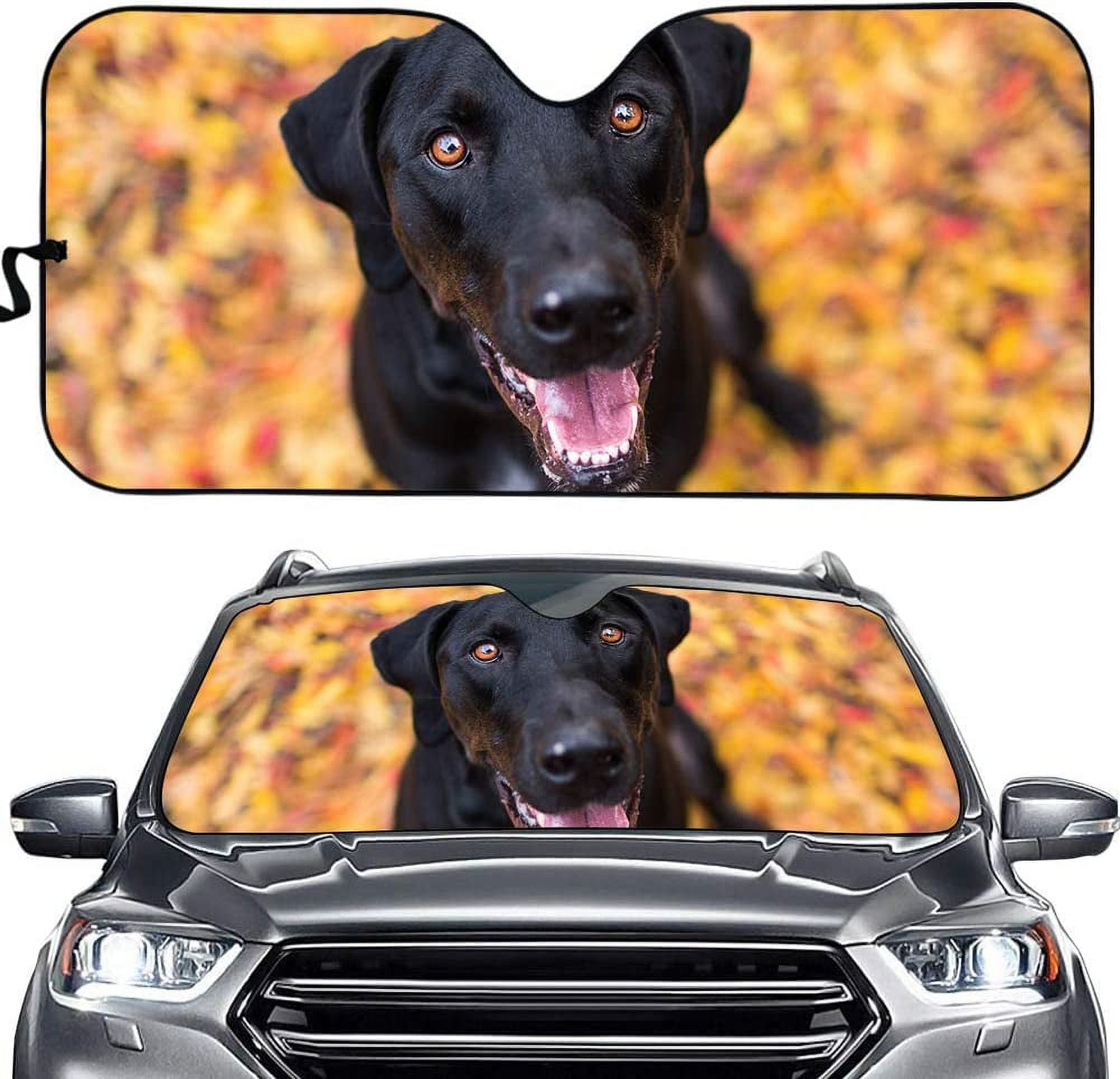 Summer Auto Windshield Sun Shade for Car SUV Truck Dogs Pet Pals Double ...