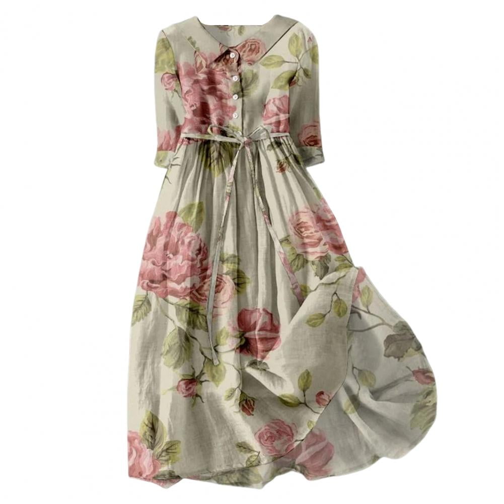 Summer Autumn Long Sleeve Floral Print Prom Dresses Women Layers Cake ...