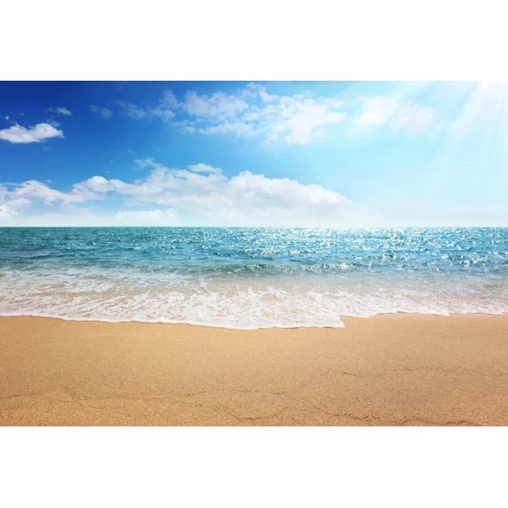 Summer Backdrops For Photography Tropical Sea Beach Sand Coast Blue Sky ...