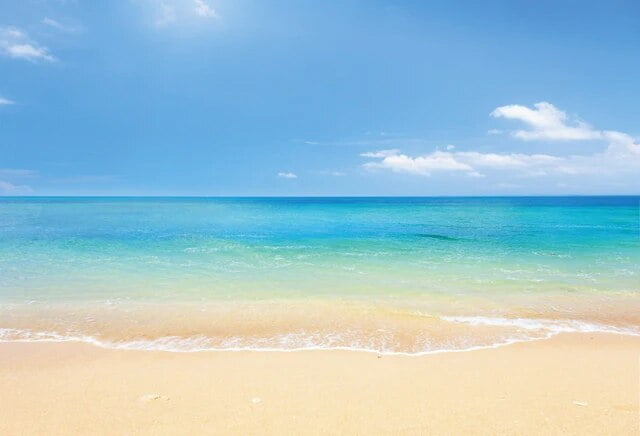 Summer Backdrops For Photography Tropical Sea Beach Sand Coast Blue Sky ...