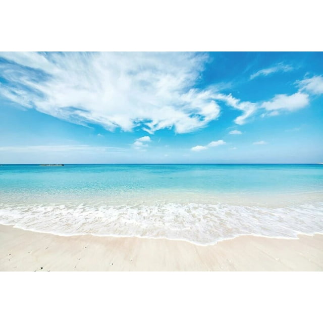 Summer Backdrops For Photography Tropical Sea Beach Sand Coast Blue Sky ...
