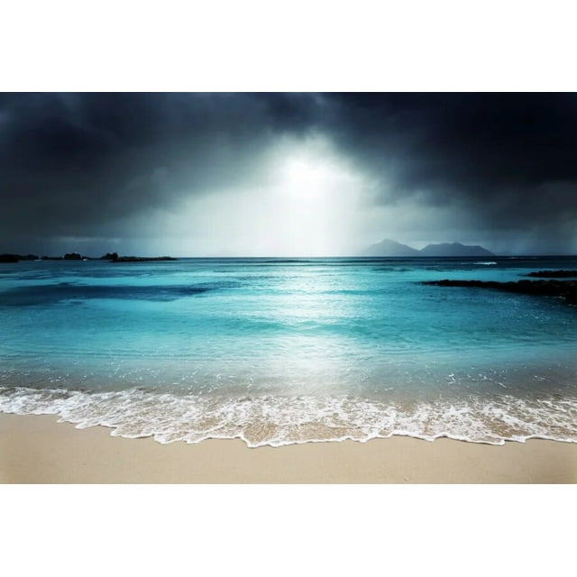 Summer Backdrops For Photography Tropical Sea Beach Sand Coast Blue Sky ...