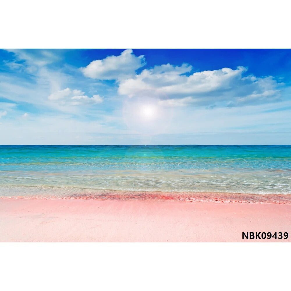 Summer Backdrops For Photography Tropical Sea Beach Sand Coast Blue Sky ...