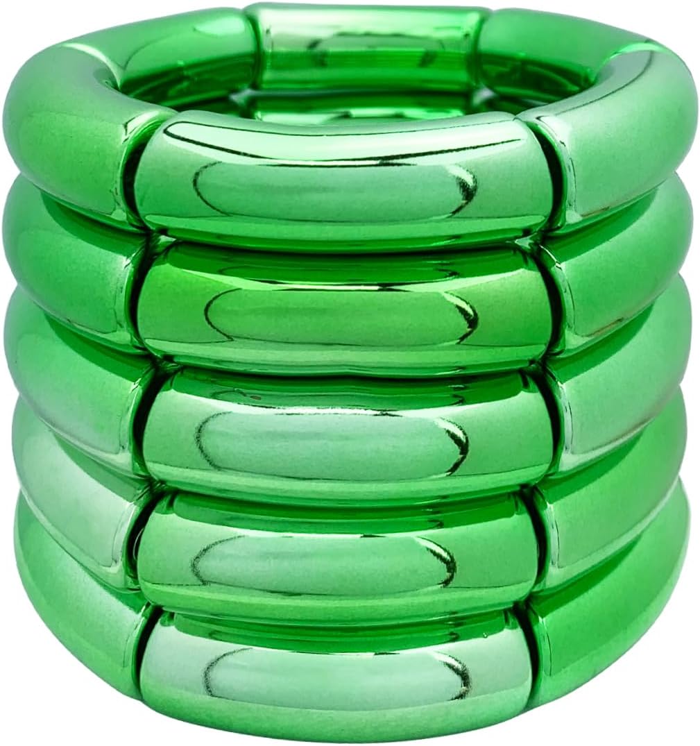 Summer Bangles Top Bracelets for Women Chunky Curved Stackable ...