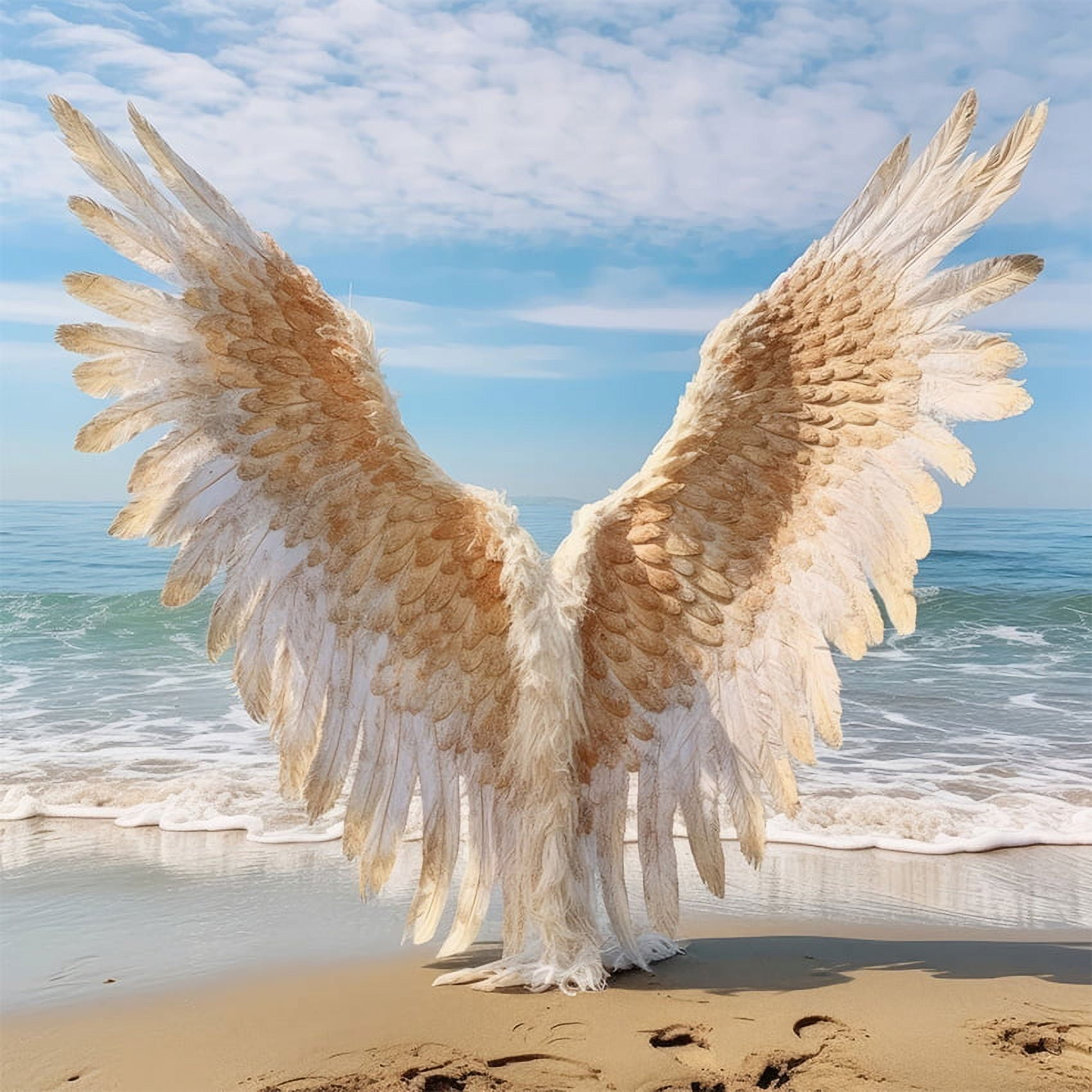 Summer Beach Angel Wings Adult Birthday Wedding Maternity Portrait r ...