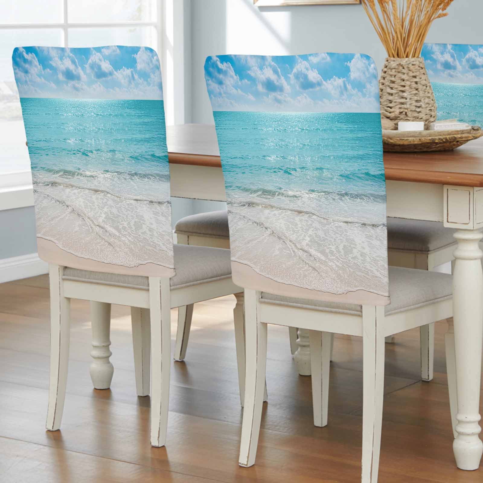 Summer Beach Chair Back Covers, Summer Coastal Beach Natural Scenery ...