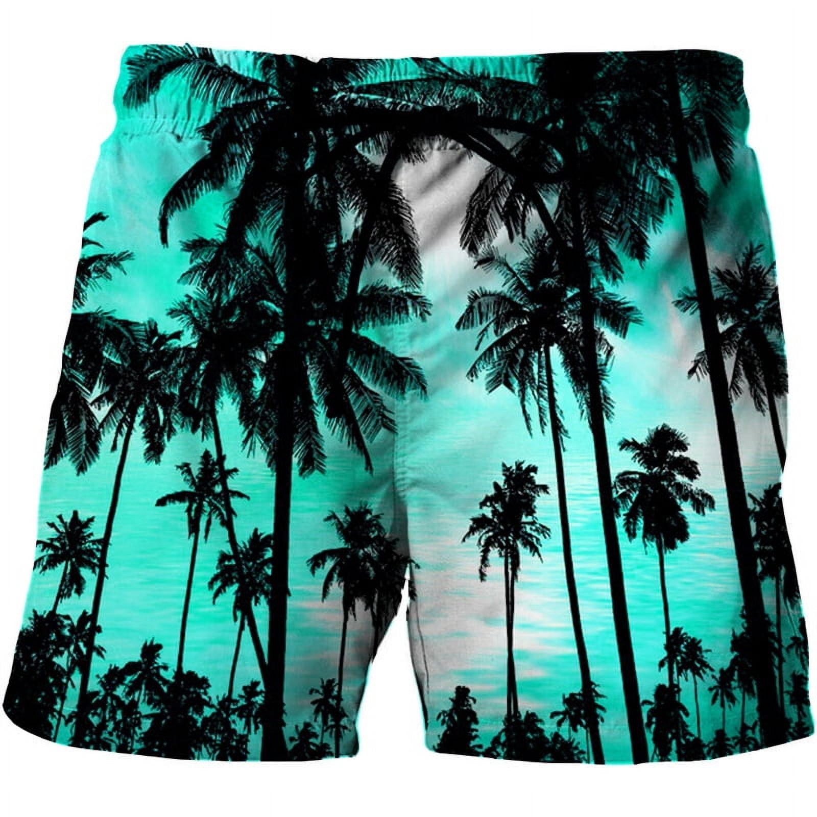 Summer Beach Coconut Palm Tree 3D Printed Man Swimsuit Men's Floral Gay ...