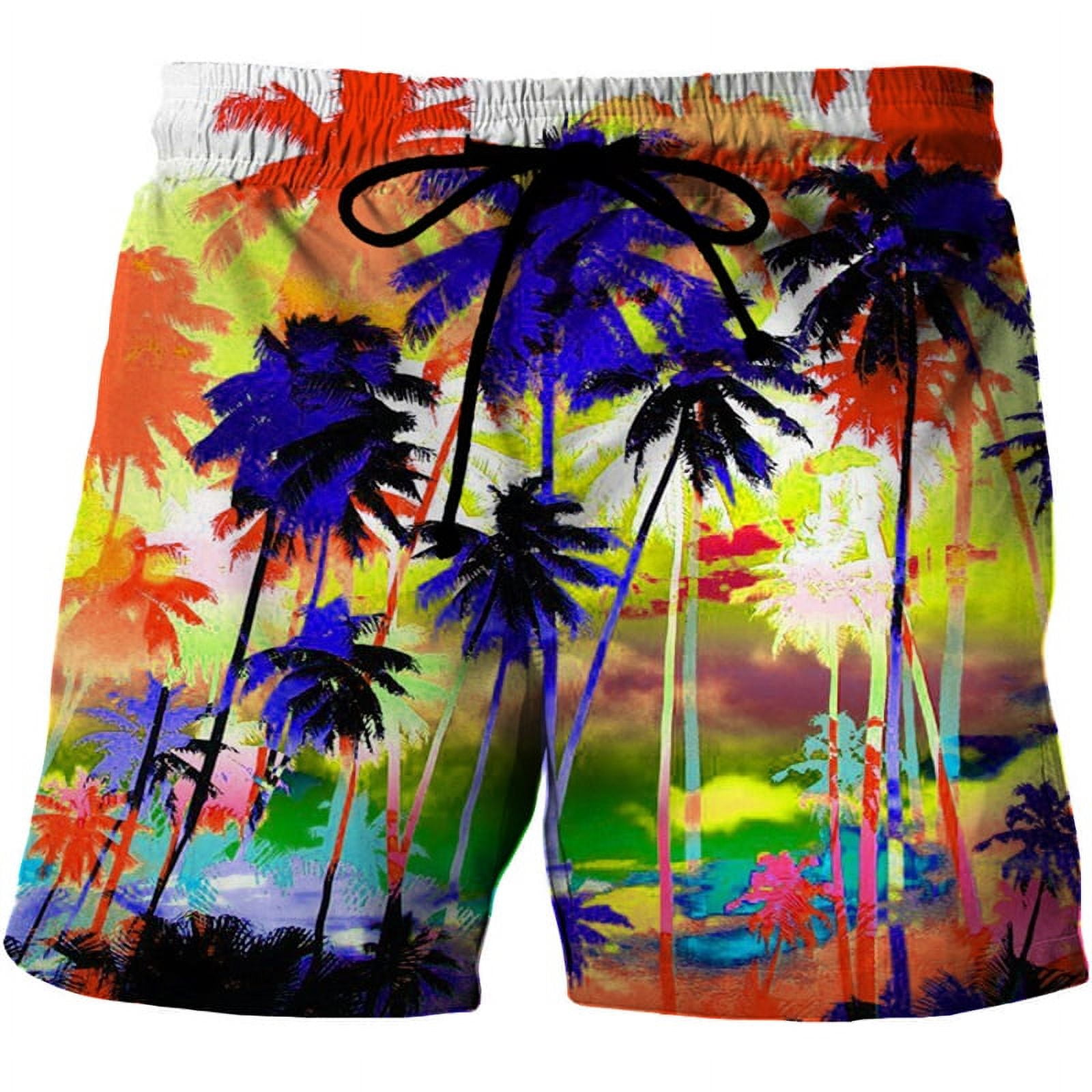 Summer Beach Coconut Palm Tree 3D Printed Man Swimsuit Men's Floral Gay ...