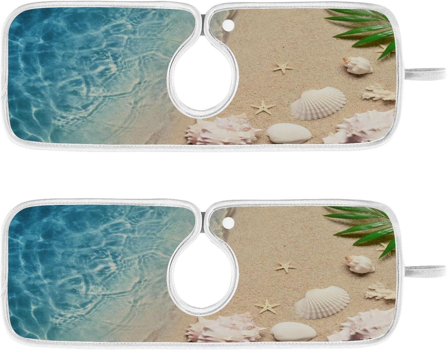 Summer Beach Conch Sink Splash Guard for Faucet 2 Packs Faucet ...