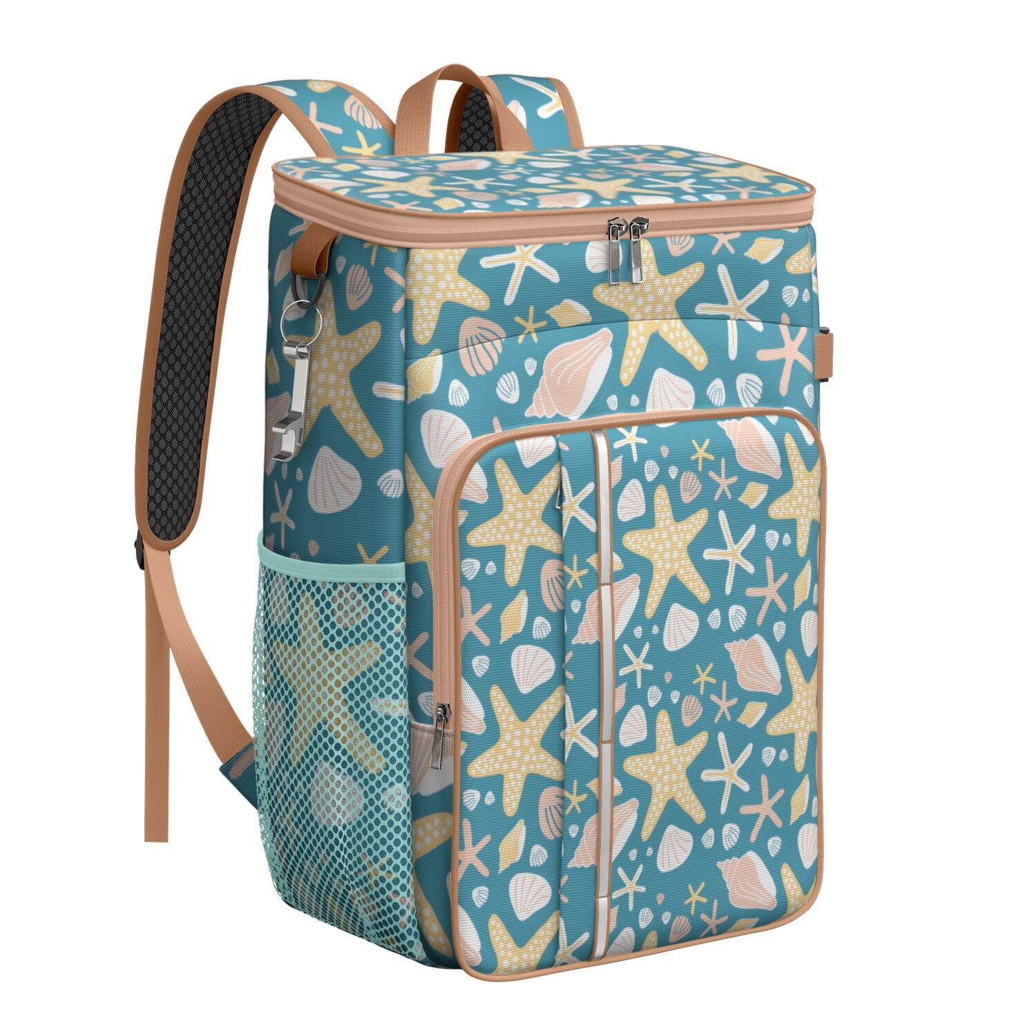 Summer Beach Cooler Backpack - 20L Leak-Proof Insulated Lunch Bag with ...