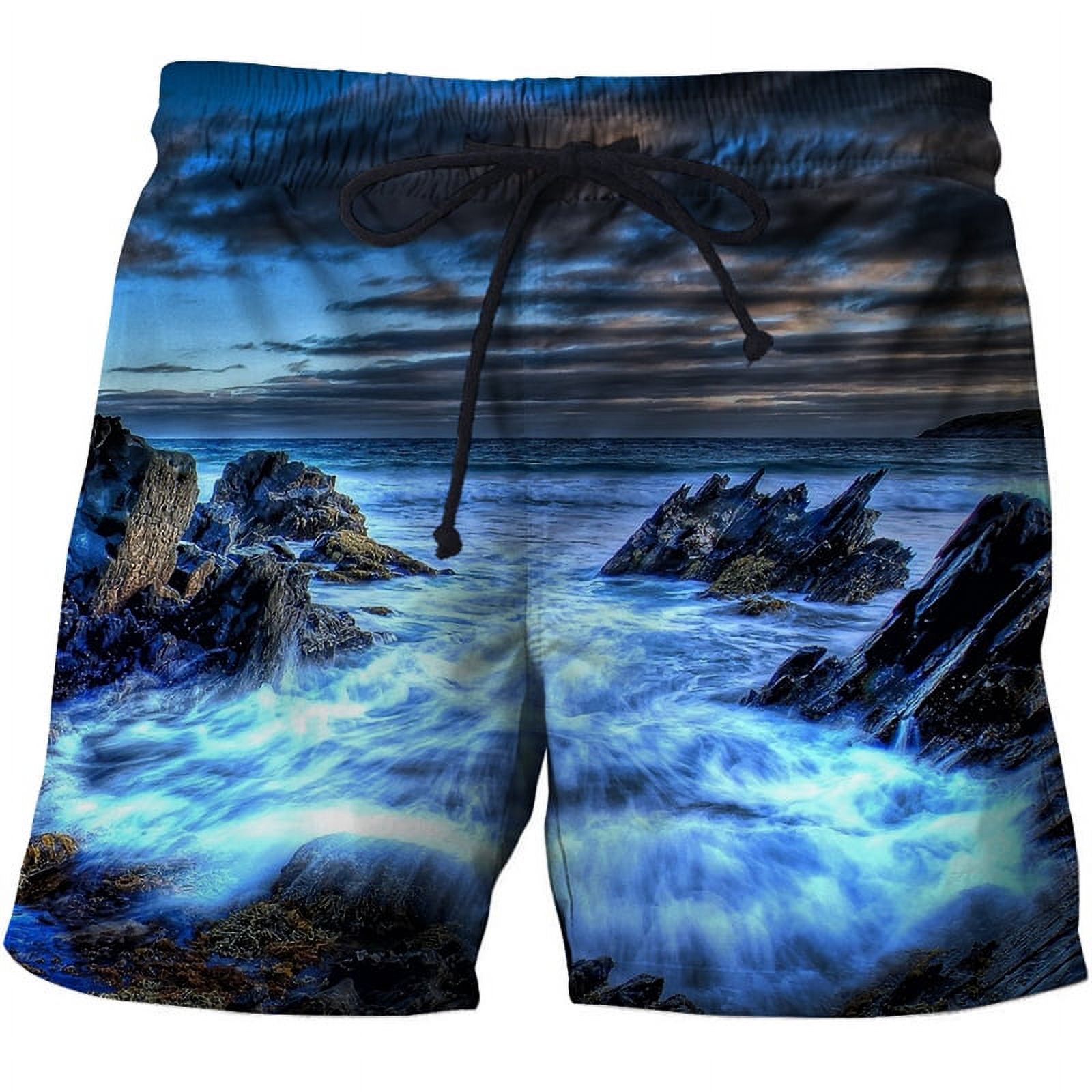 Summer Beach Cute Board Shorts Men's Floral Hawaiian 3D Swimsuit ...