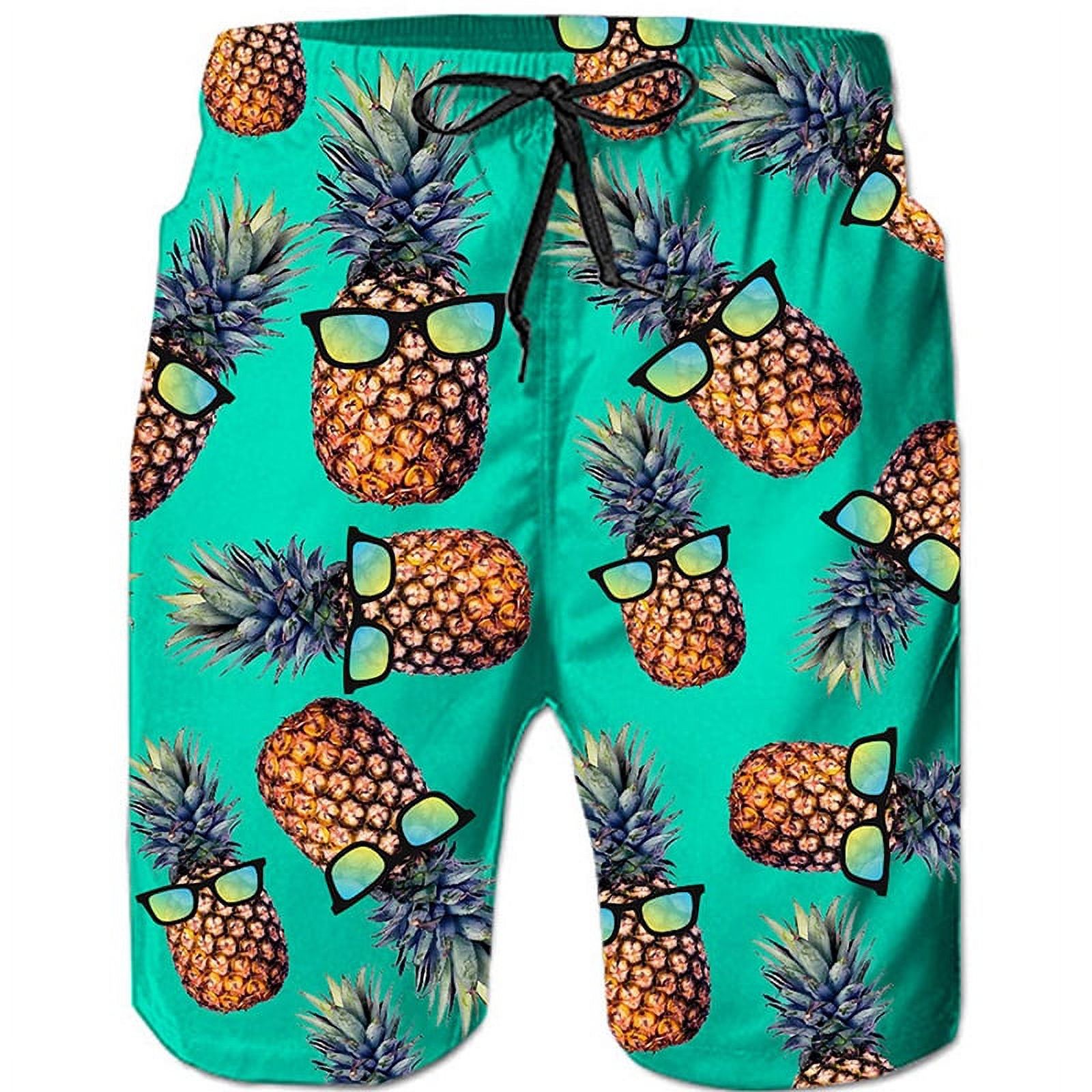 Summer Beach Cute Board Shorts Men's Floral Hawaiian 3D Swimsuit ...