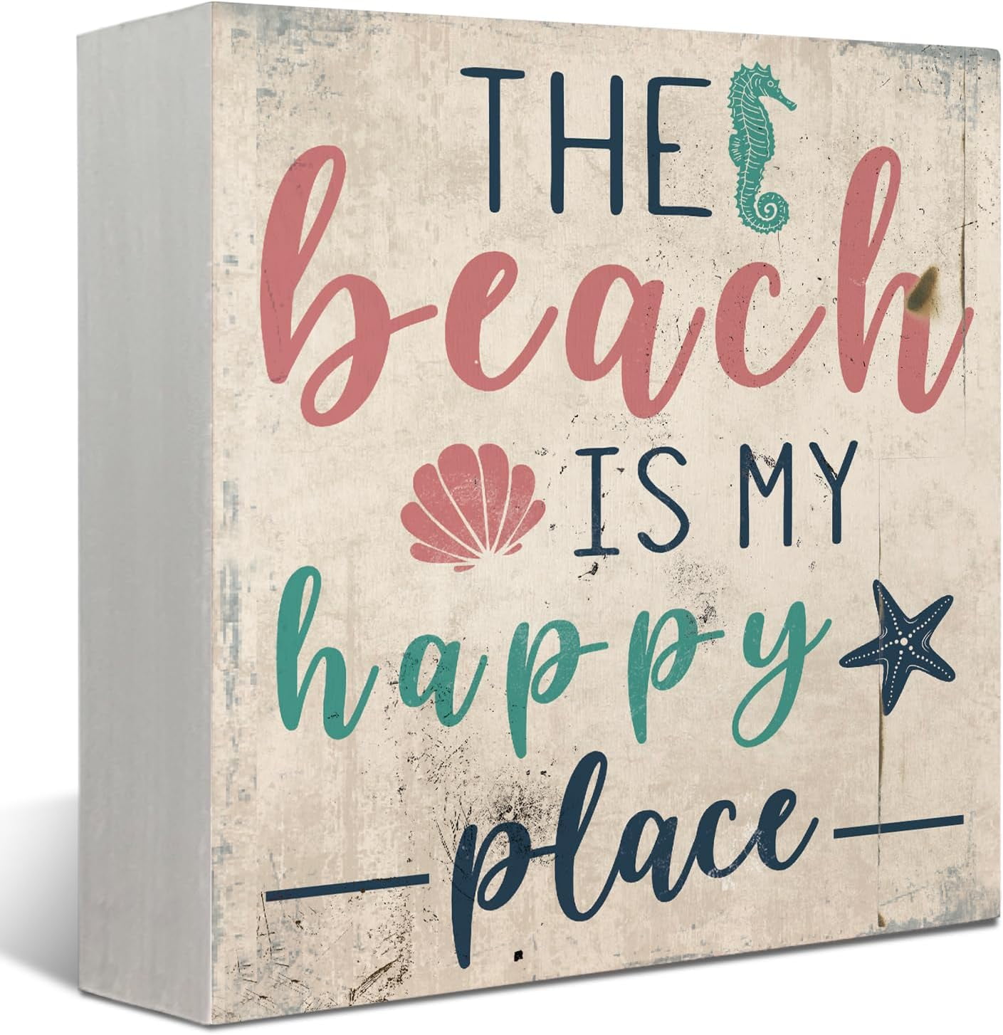 Summer Beach Decor,The Beach is My Happy Place Wood Signs Home Decor ...