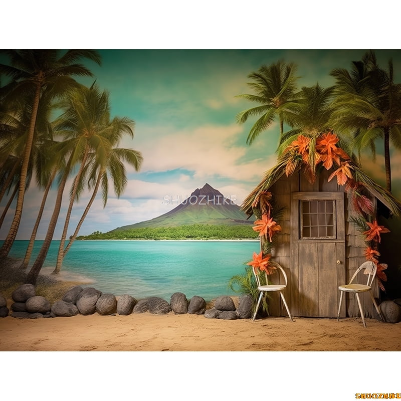Summer Beach Digital Printed Photography Backdrops Tropical Holiday ...