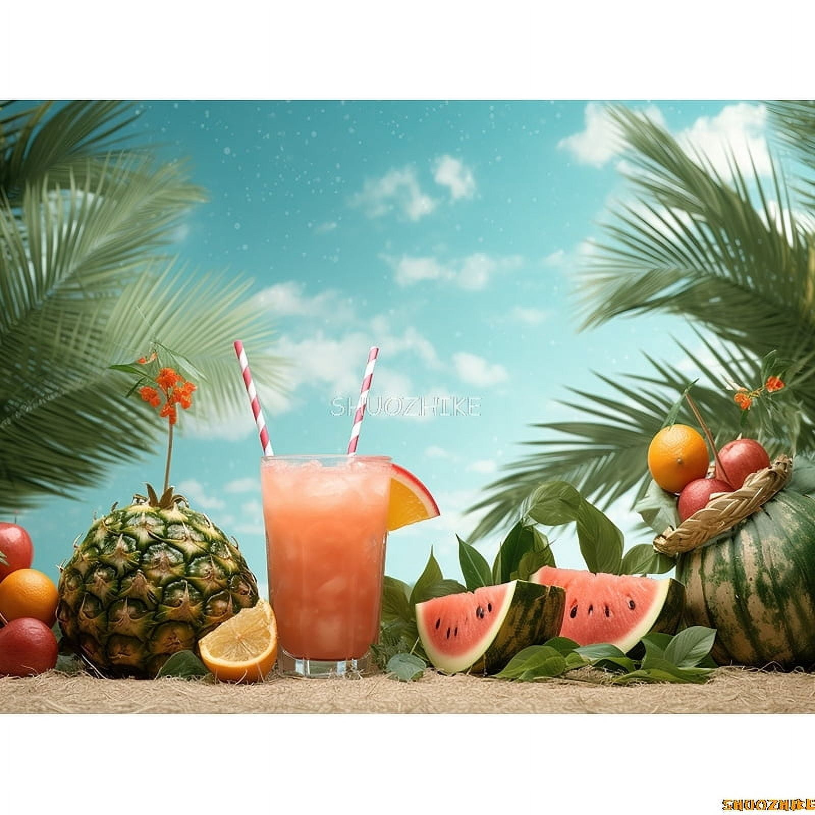 Summer Beach Digital Printed Photography Backdrops Tropical Holiday ...