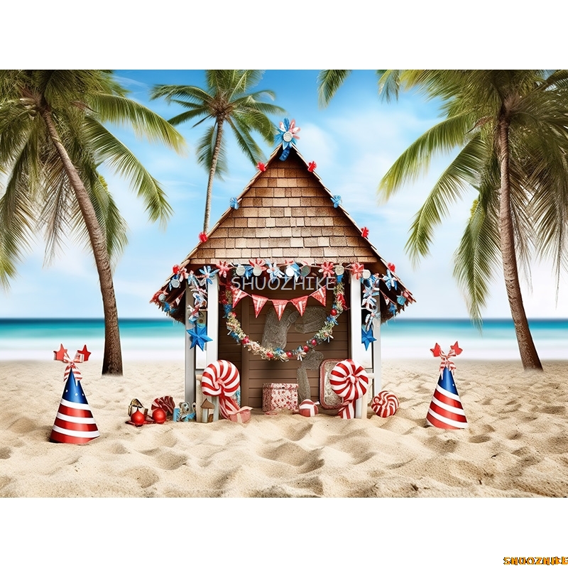 Summer Beach Digital Printed Photography Backdrops Tropical Holiday ...