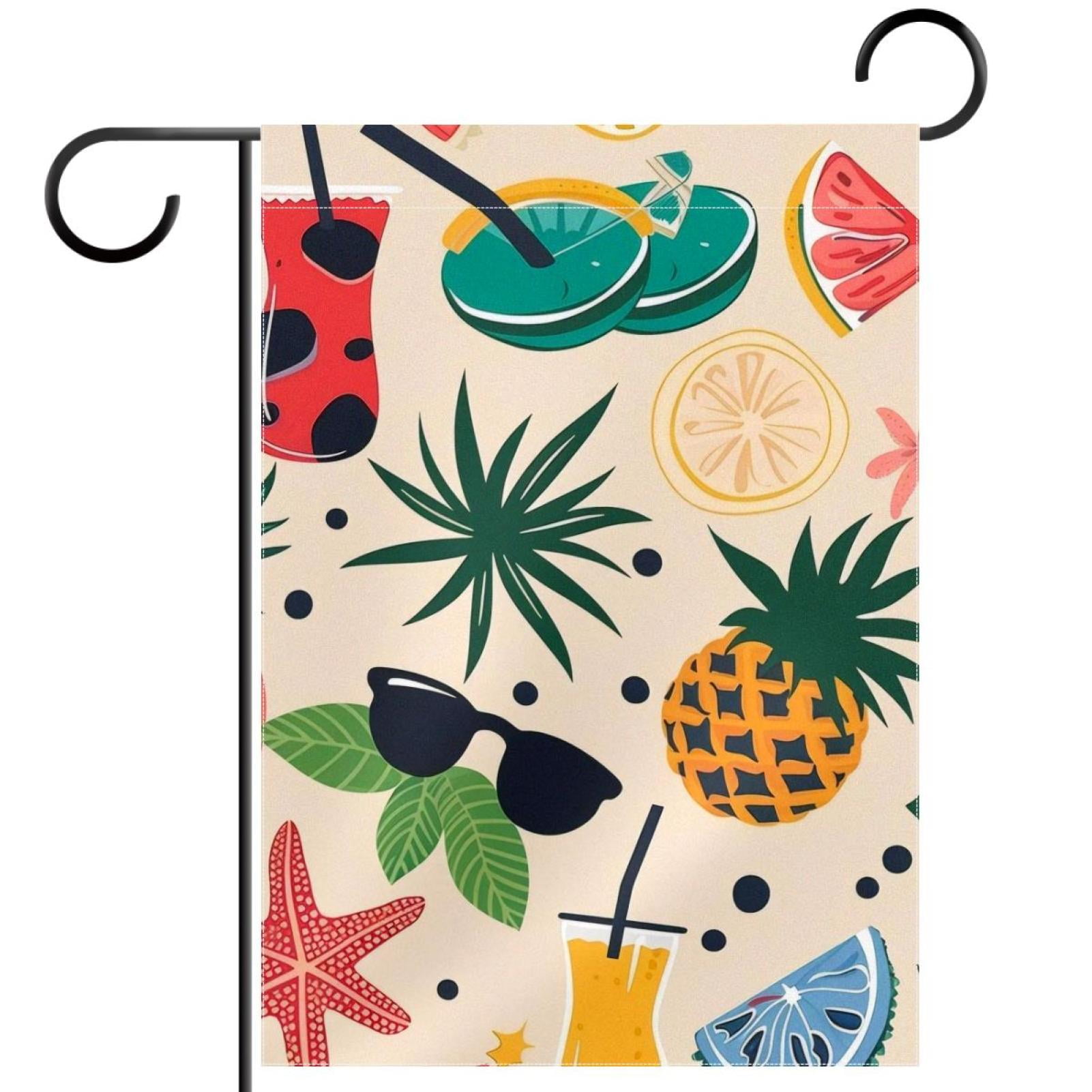 Summer Beach Elements Welcome Garden Flags, 12 x 18 Inch Double Sided ...