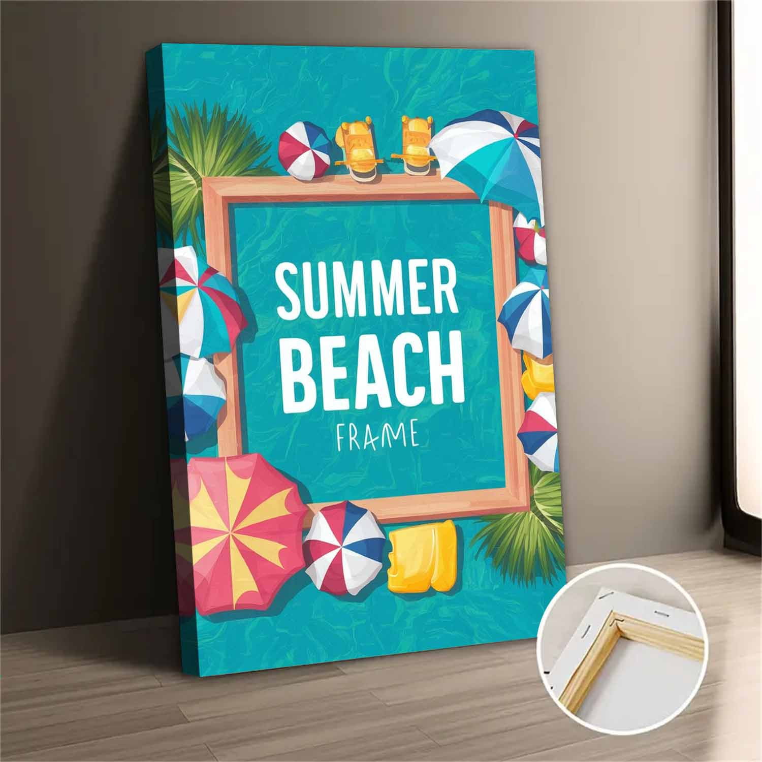 Summer Beach Frame Canvas Wall Art Decor - Walmart.com