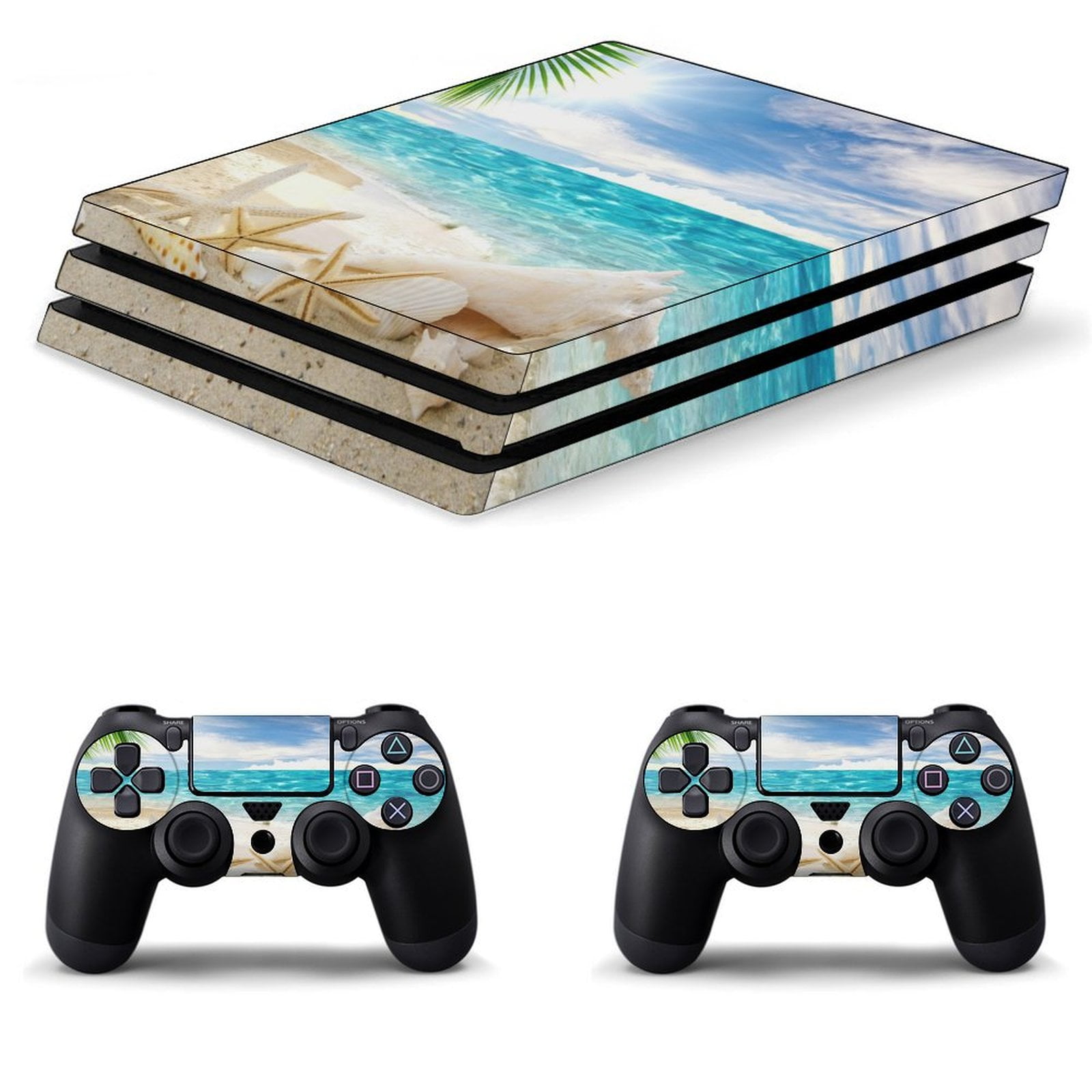 Summer Beach Hawaiian Ocean Palm Tree Marine Sea Waves PS4/PS4 Pro/PS4 ...