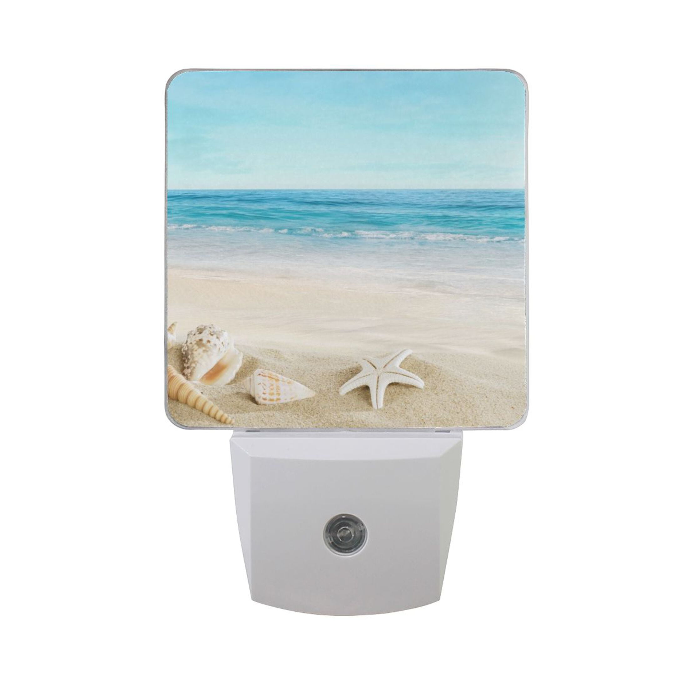 Summer Beach Night Light LED Dusk to Dawn Night Lamp Auto Sensor Plug ...
