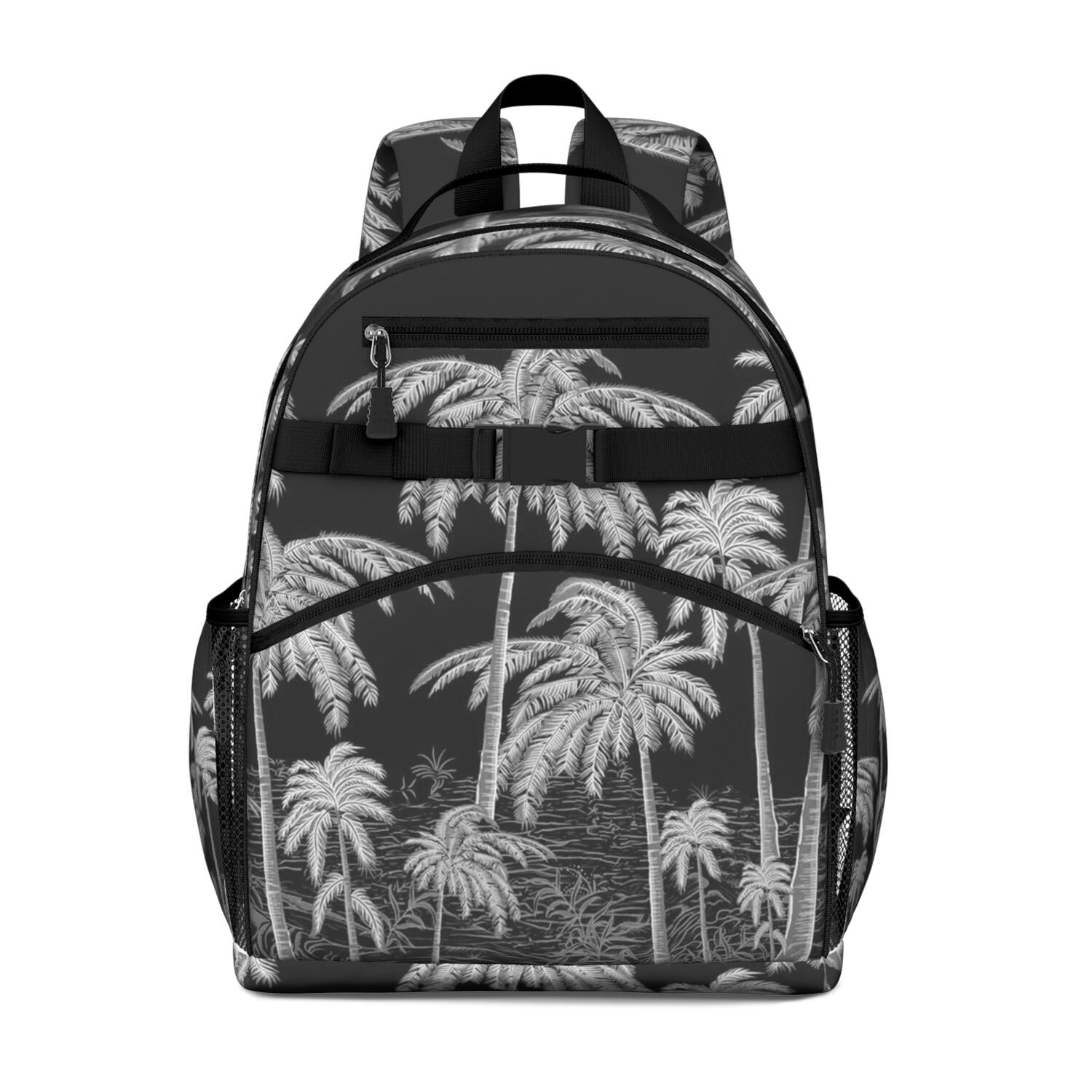 Summer Beach Palm Trees Book Bag - Waterproof & Ergonomic Backpack with ...