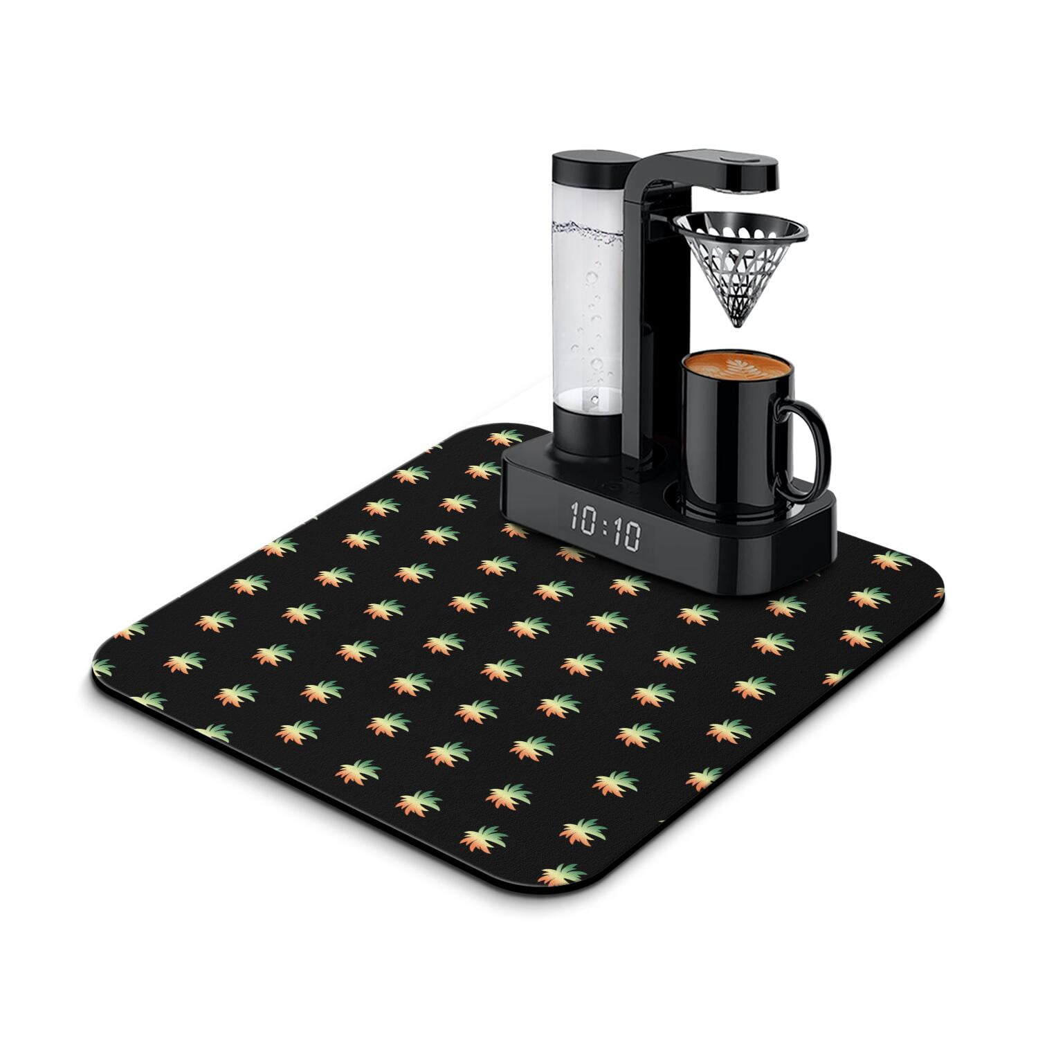 Summer Beach Palm Trees Coffee Station Mat - Aesthetic Absorbent Mat ...