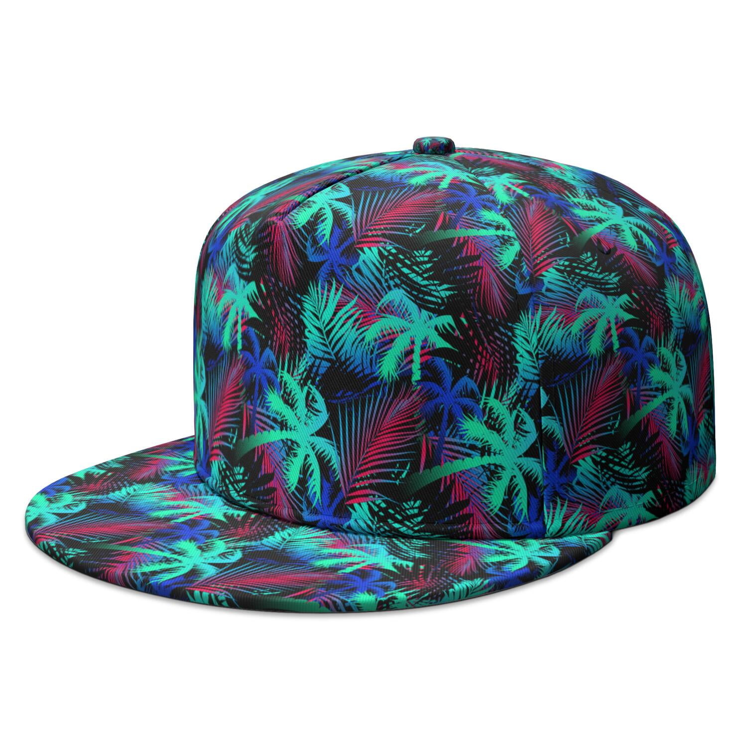 Summer Beach Palm Trees Trucker Hat - Flat Visor Cap for Traveling ...