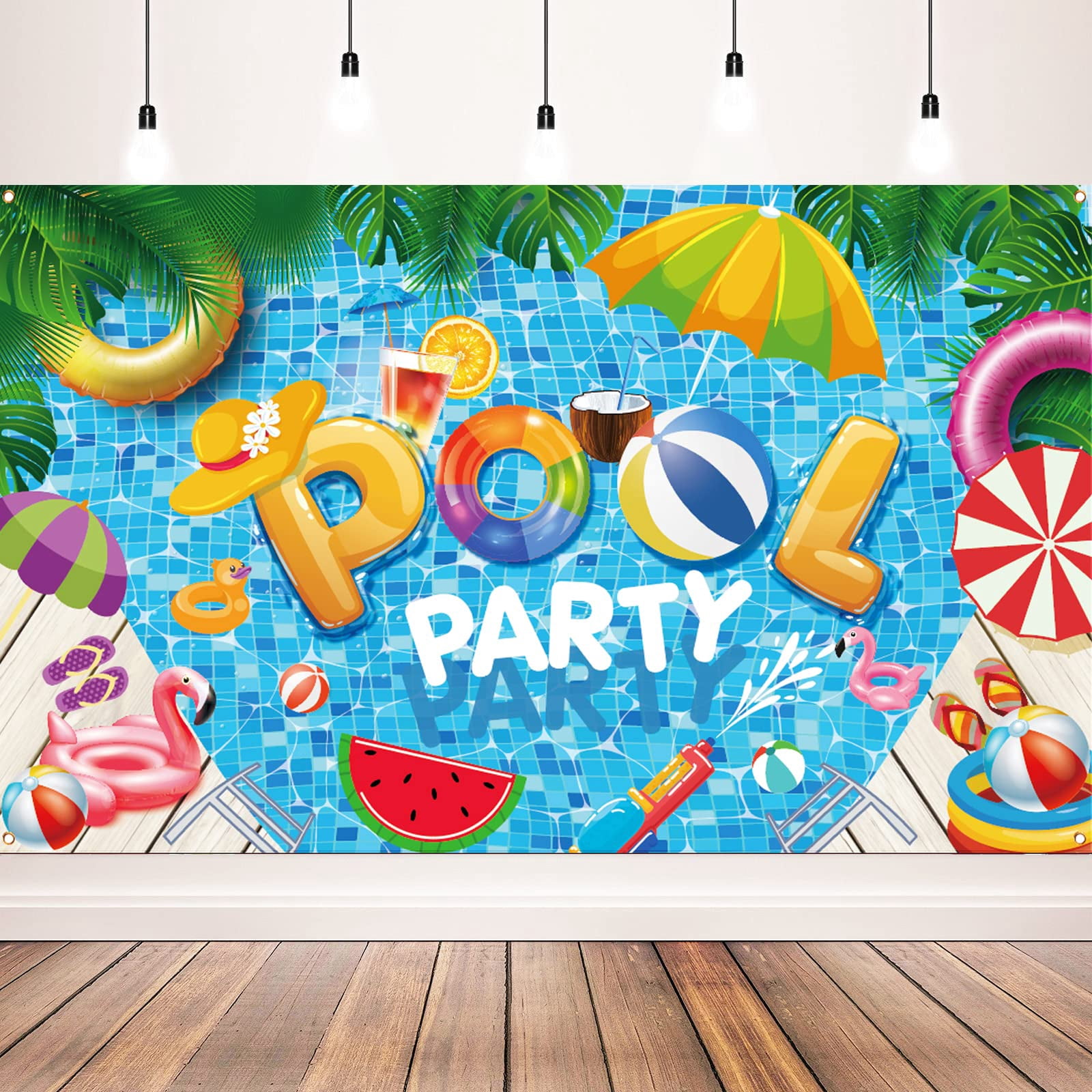 Summer Beach Party Decorations, Pool Party AIS1 Banner Backdrop for ...