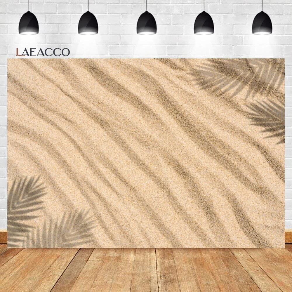 Summer Beach Photo Backdrop Palm Trees Shadow Hawaiian Aloha Party Kids ...